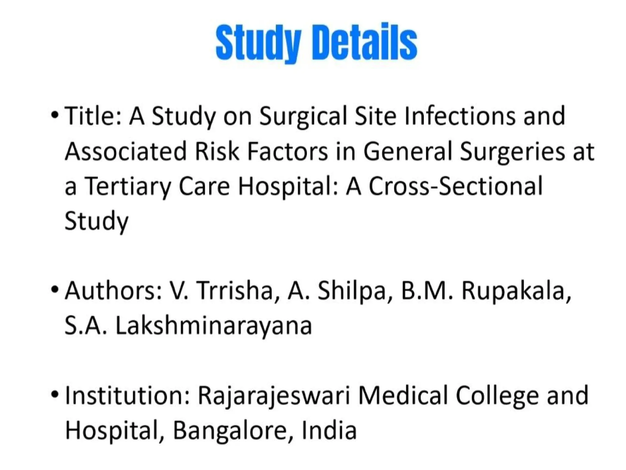Surgical site infection presentation ppt | PPTX