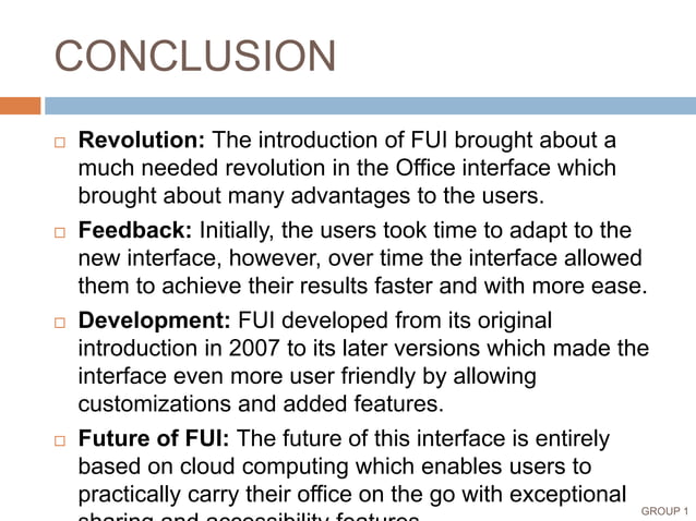 Fluent User Interface | PPT