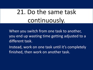 21 Top Ways to Supercharge your Productivity | PPT