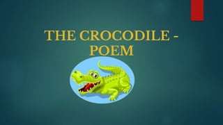 crocodile poem | PPT