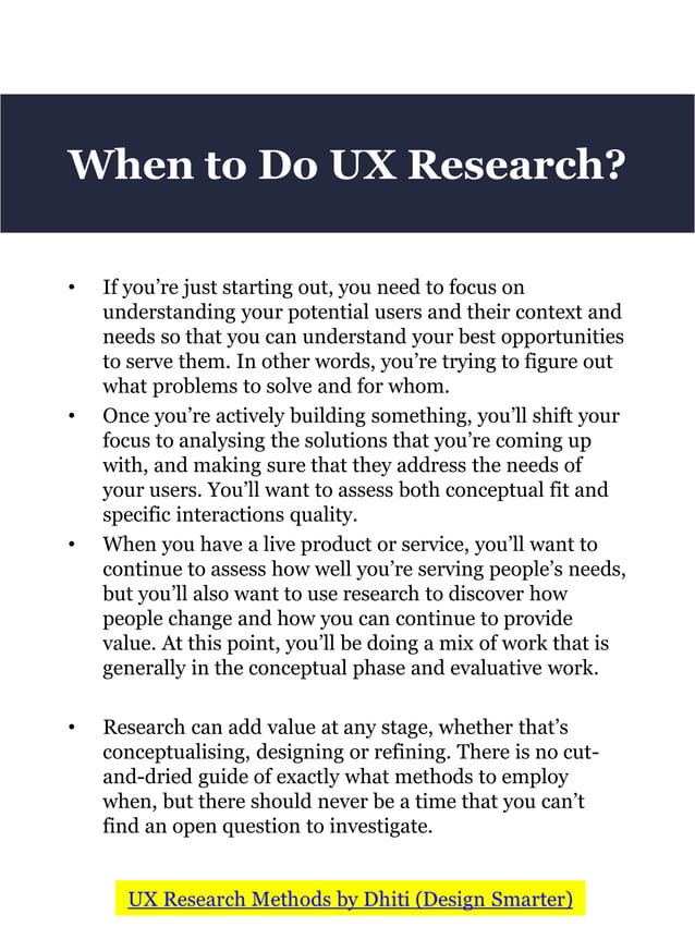 21 UX Research Methods | PDF | Internet for Beginners | Internet