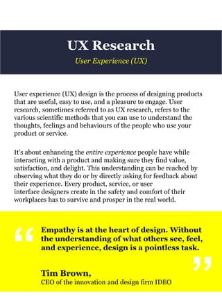 21 UX Research Methods | PDF