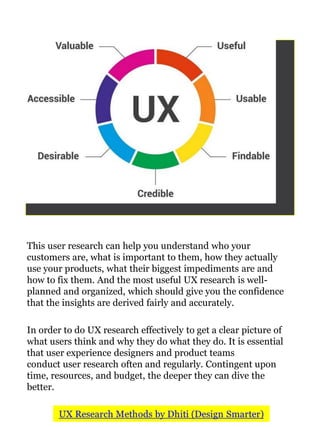 21 UX Research Methods | PDF