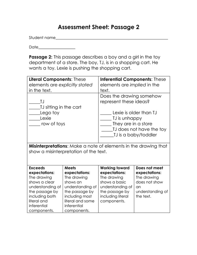 Visualizing Passages and Assessments | PDF Visualizing Passages and Assessments | PDF