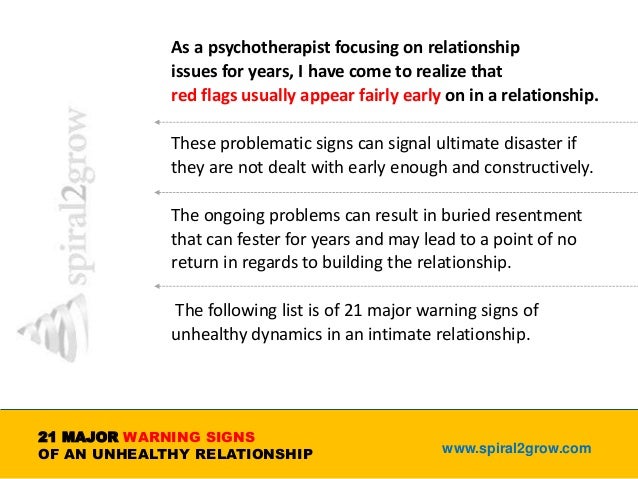 21 Warning Signs Of Unhealthy Intimate Relationship