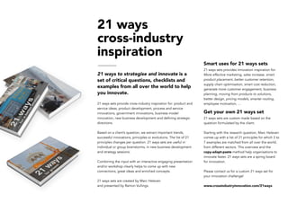 21 ways for innovation. Get your own 21 ways set | PDF