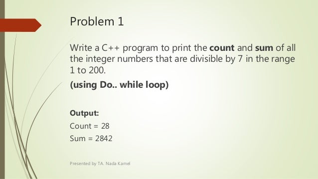 CS106 Lab 6 - While and Do..While loop