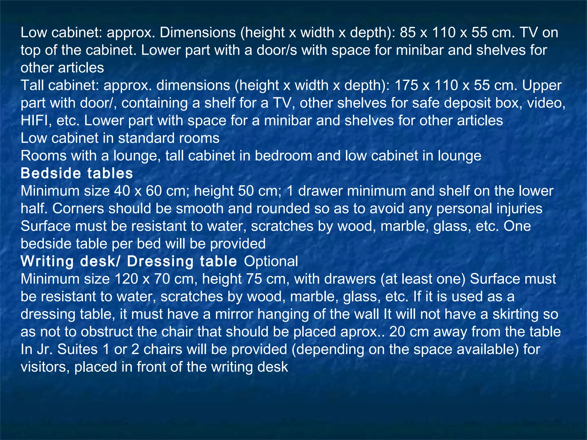 STANDARD DATA OF THREE STAR HOTEL | PPT