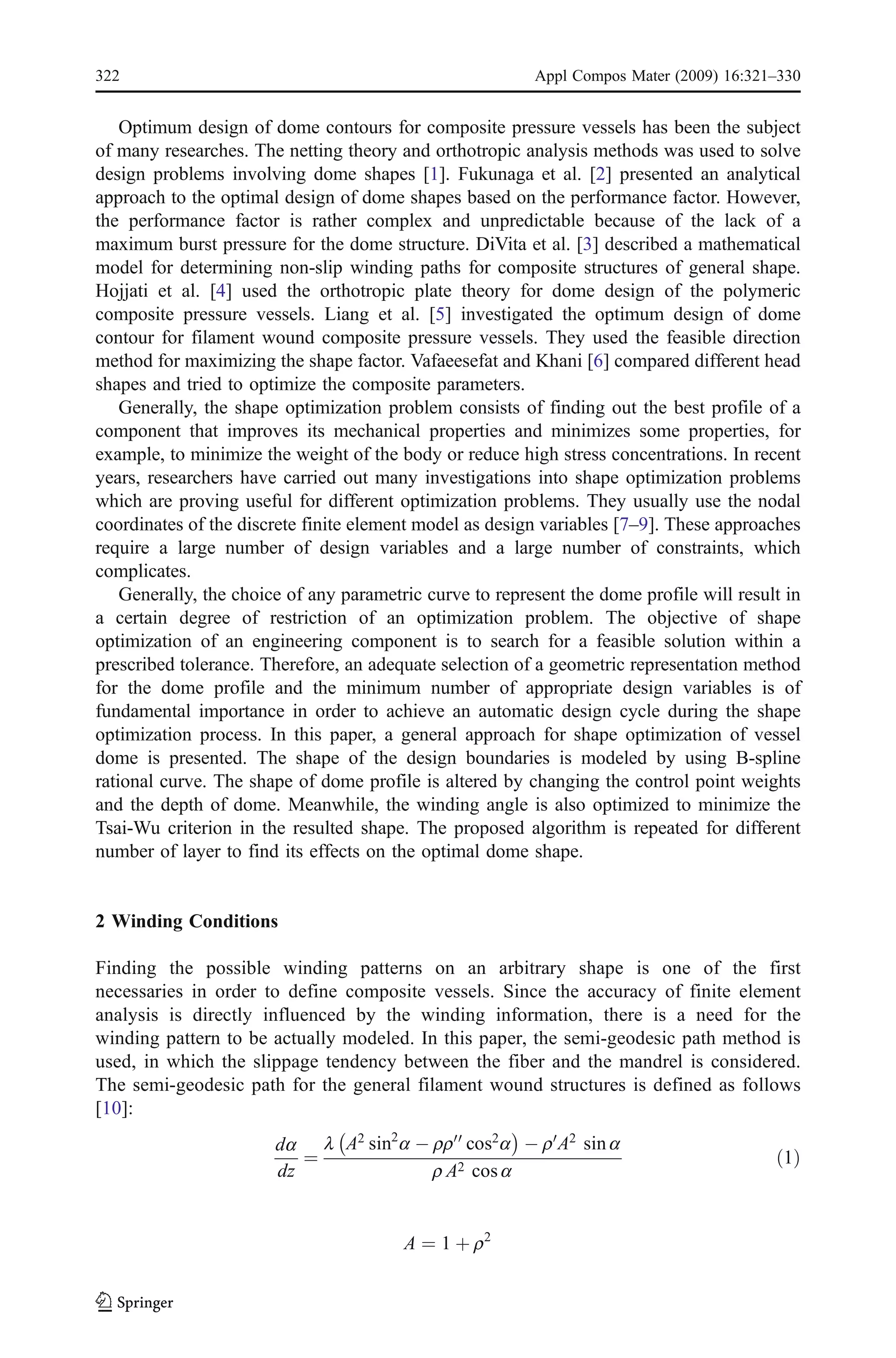Dome Shape Optimization of Composite Pressure Vessels | PDF