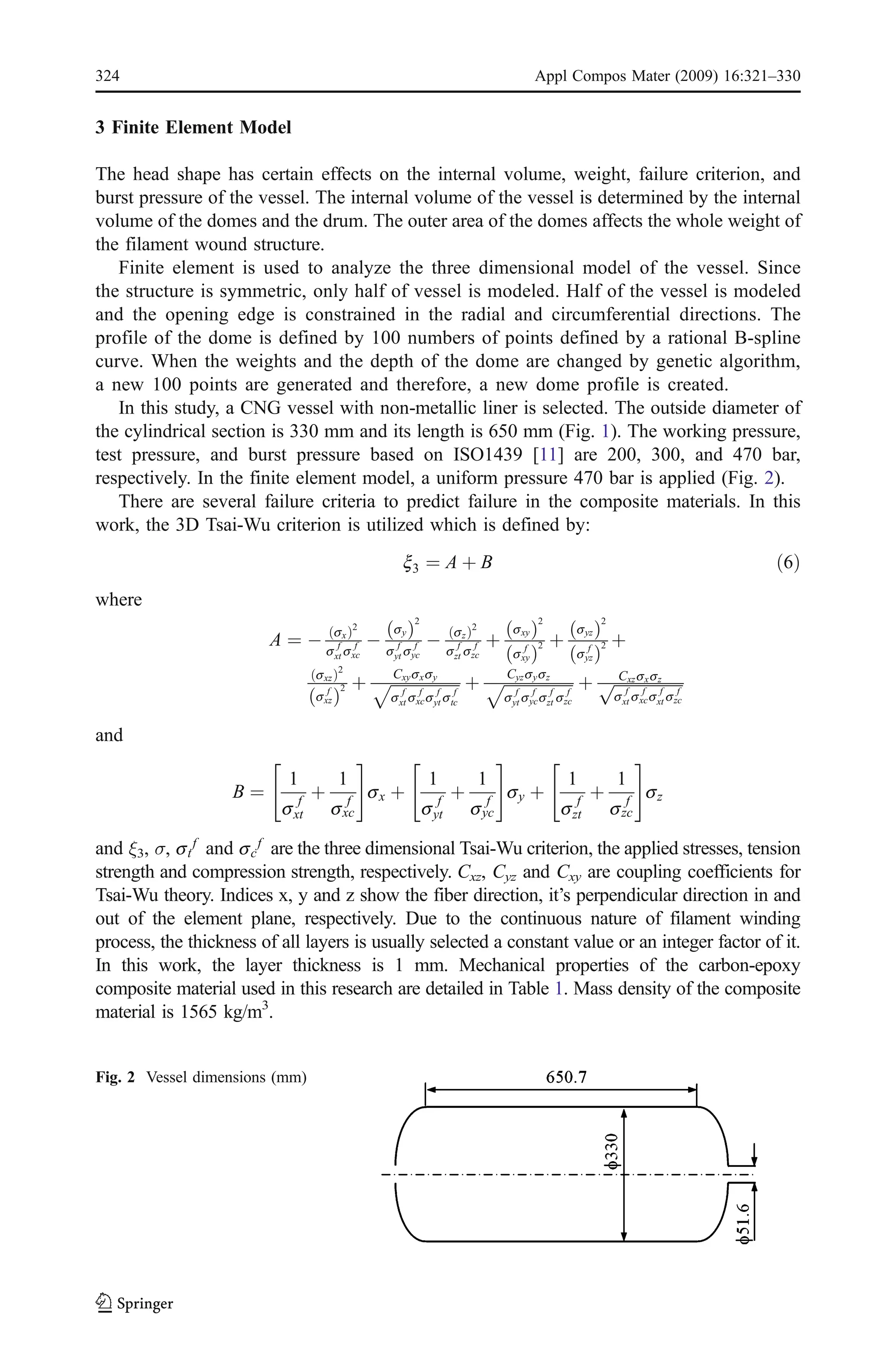Dome Shape Optimization of Composite Pressure Vessels | PDF