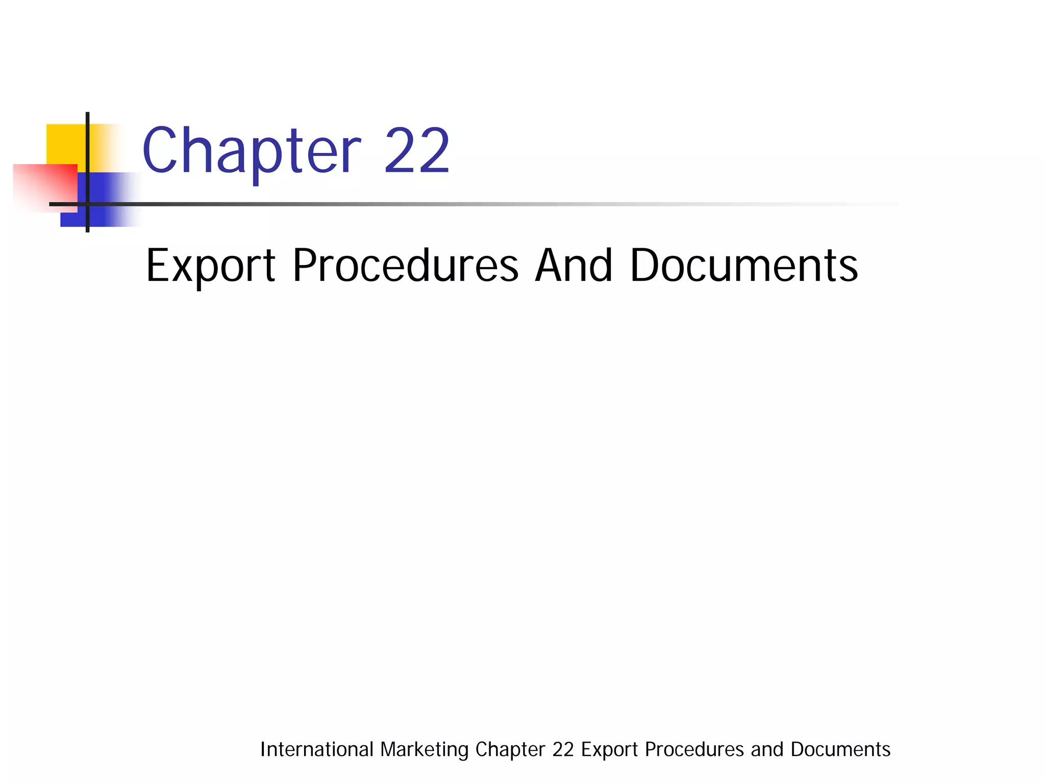 Export Procedures and Documents | PDF