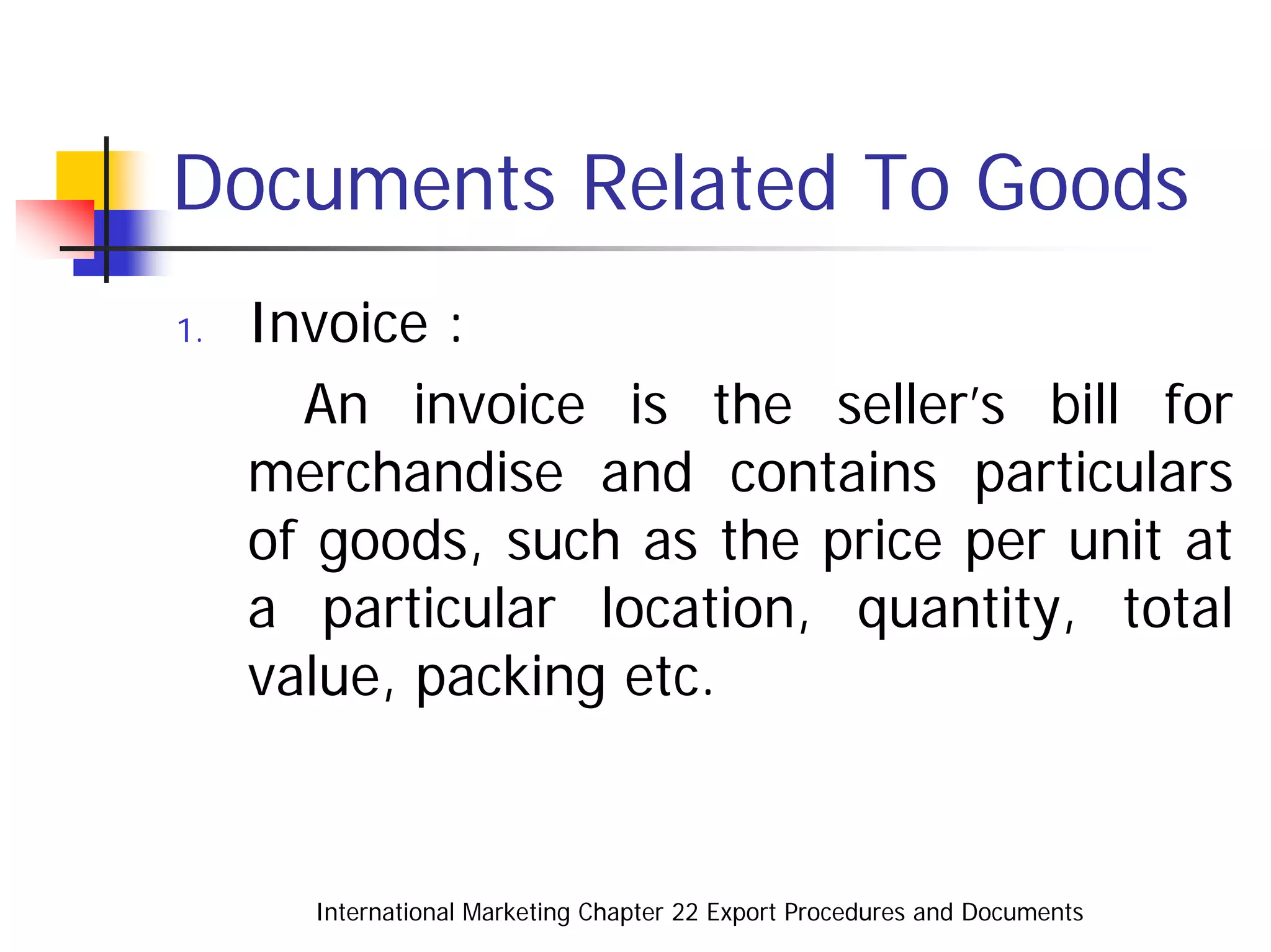 Export Procedures and Documents | PDF