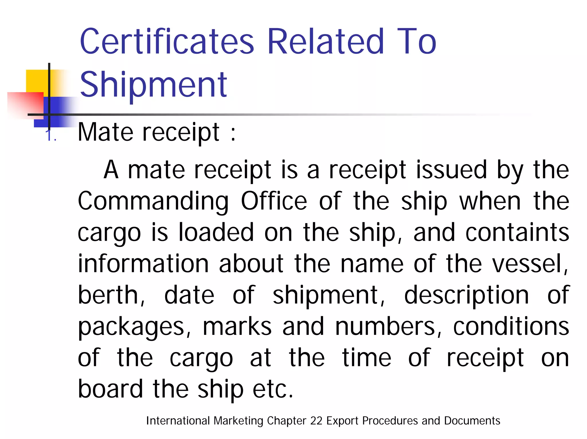 Export Procedures and Documents | PDF