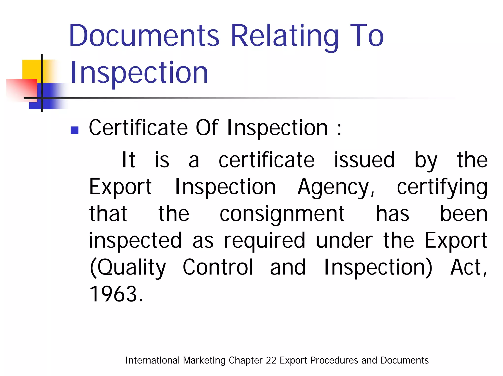 Export Procedures and Documents | PDF