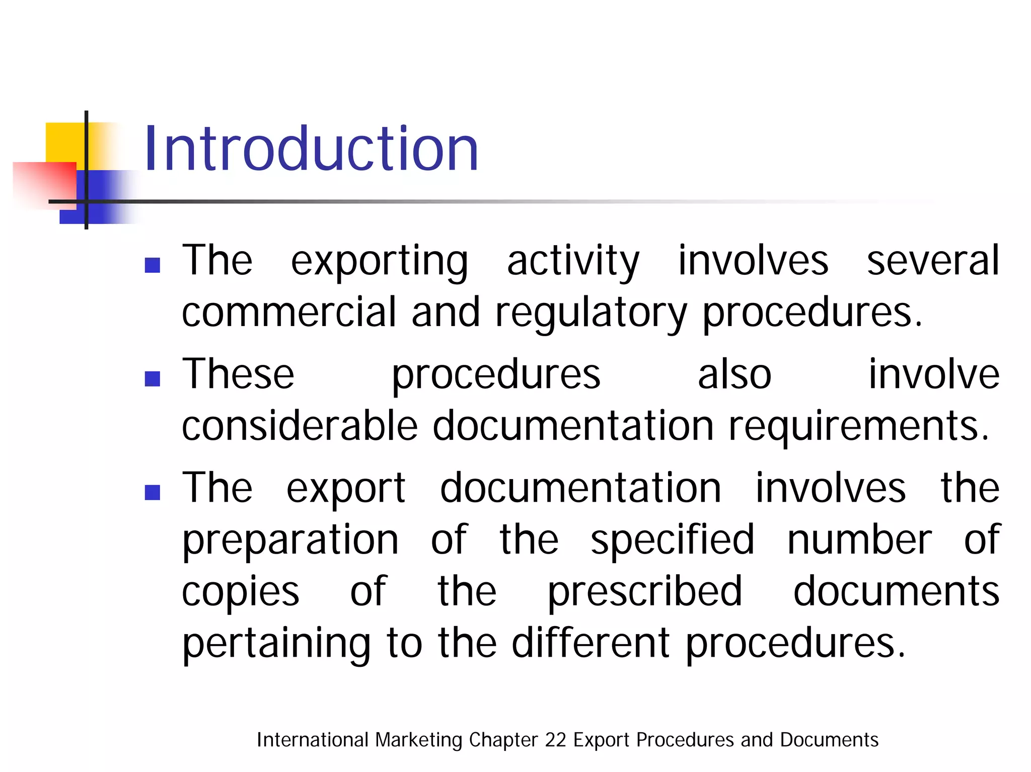 Export Procedures and Documents | PDF