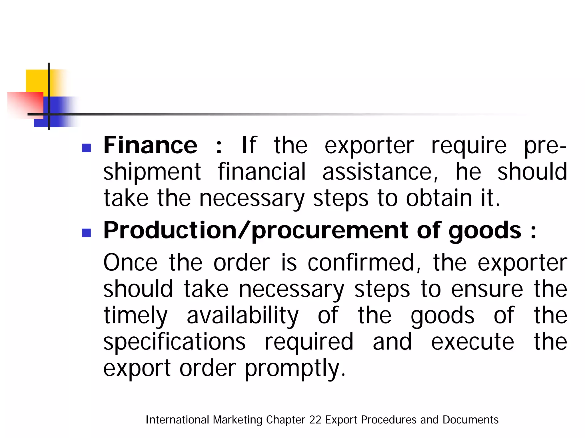 Export Procedures and Documents | PDF