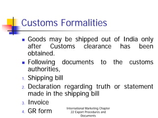 Export Procedures and Documents | PDF