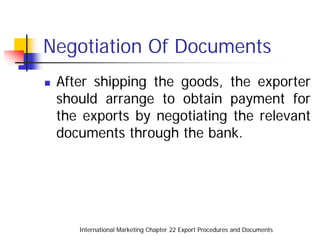 Export Procedures and Documents | PDF