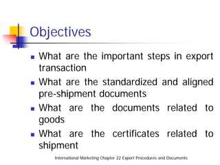Export Procedures and Documents | PDF