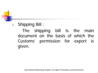 Export Procedures and Documents | PDF