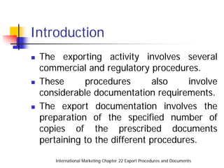 Export Procedures and Documents | PDF