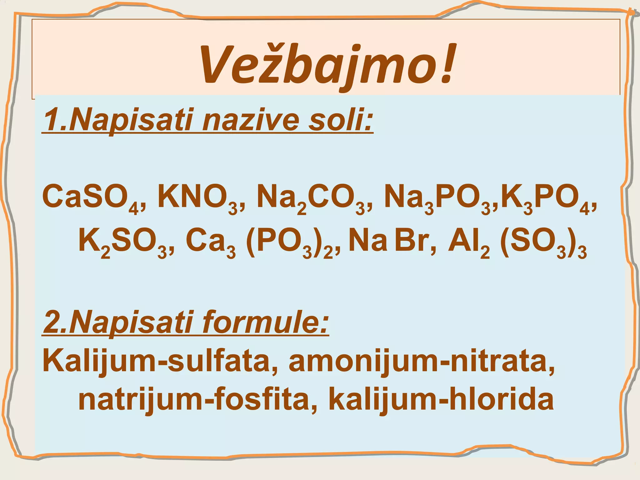 Soli. Formule i nazivi. | PPT