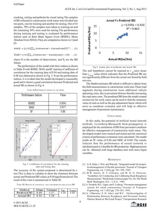 Estimation of IRI from PCI in Construction Work Zones | PDF