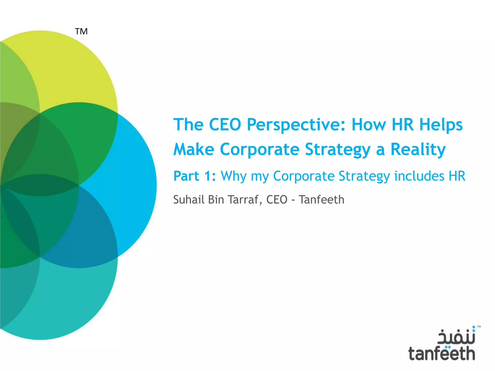 The CEO Perspective: How HR Helps Make Corporate Strategy a Reality | PDF