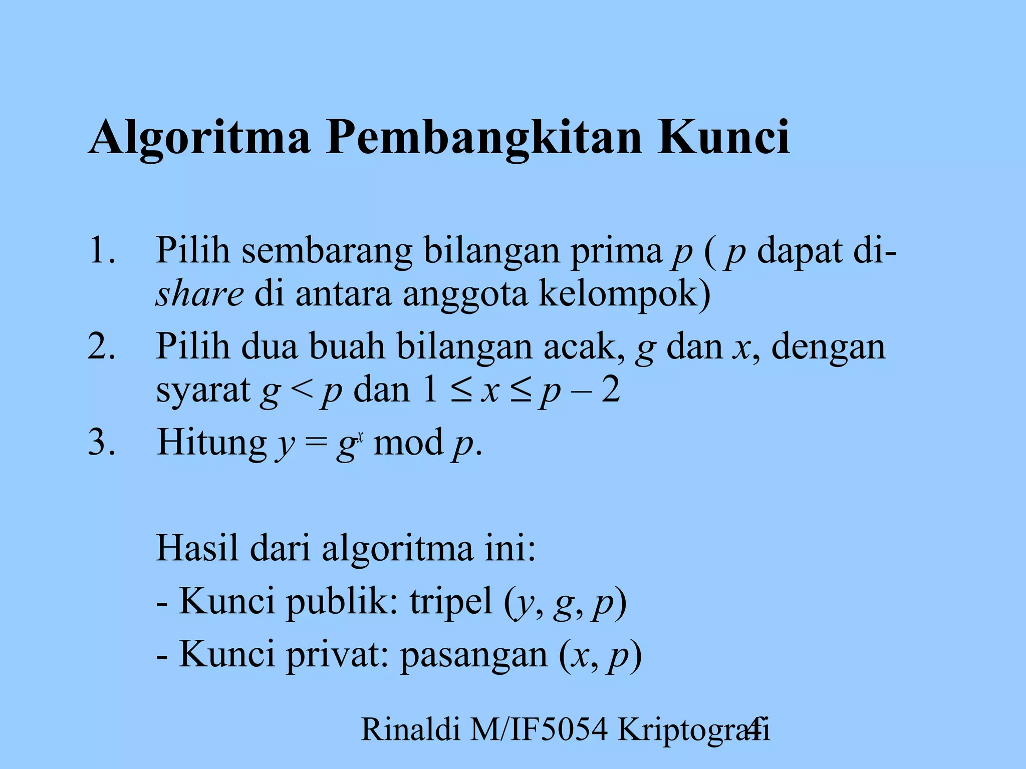 22.algoritma el gamal | PPT