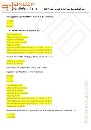 NAT (network address translation) & PAT (port address translation) | PDF