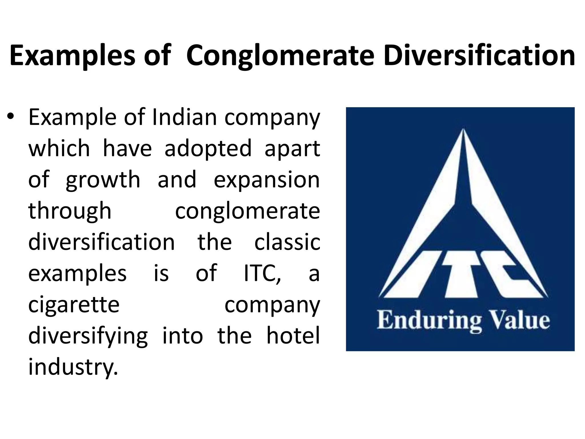 Conglomerate diversification diversification strategies - corporate ...