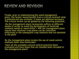 22. integrated weed management (developing an integrated weed ...