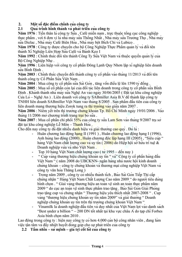 Tiểu luận phân tích chiến lược kinh doanh của công ty vinamilk_Nhận làm luận văn Miss Mai 0988. ...