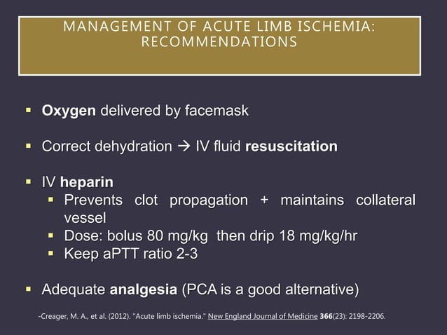 22.2.2018 acute limb ischemia vs critical limb ischemia | PPTX