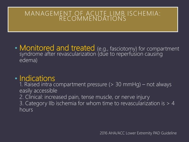 22.2.2018 acute limb ischemia vs critical limb ischemia | PPTX