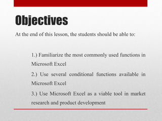 Lesson 4 Advanced Spreadsheet Skills/Post-Test | PPTX