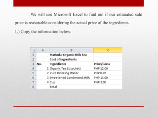 Lesson 4 Advanced Spreadsheet Skills/Post-Test | PPTX