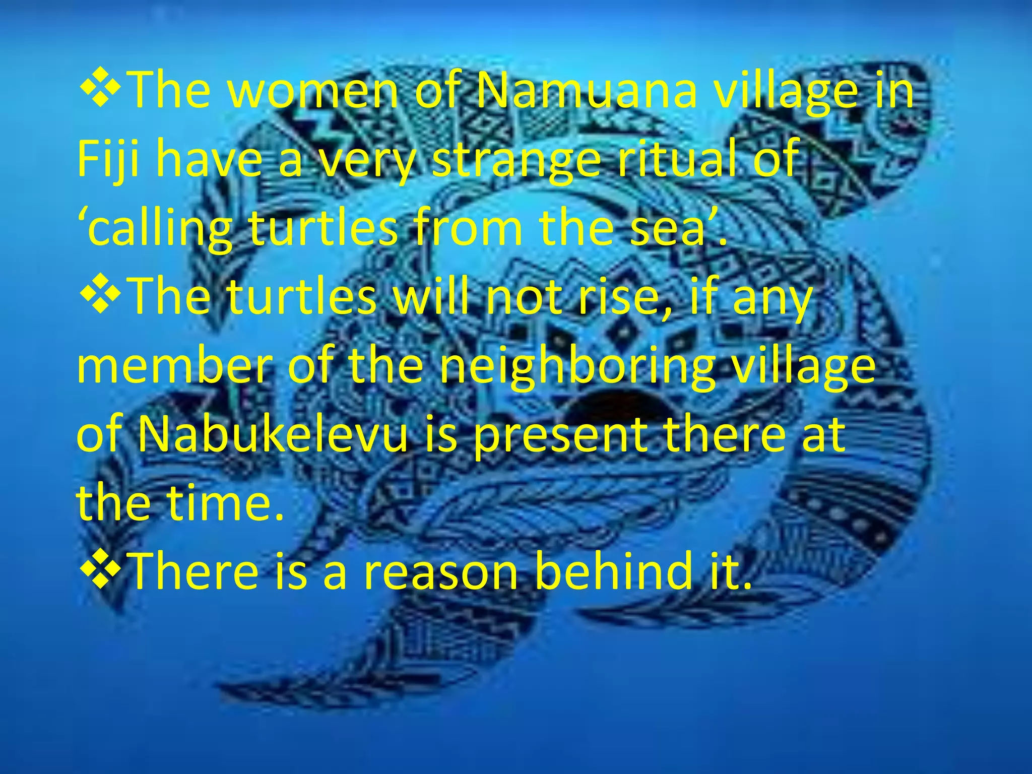 The Sacred Turtles of Kadavu | PPTX