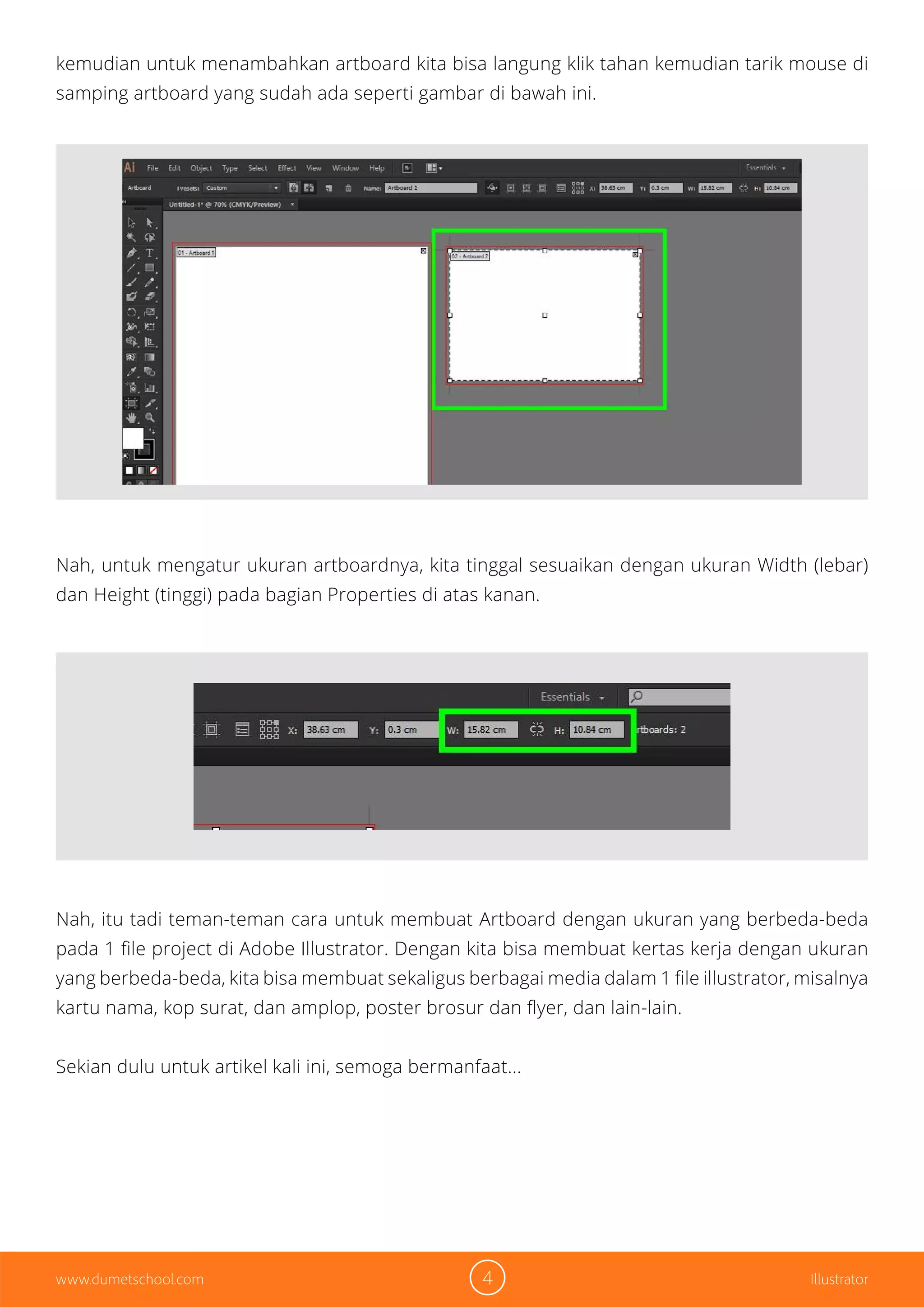 Cara Membuat Artboard Dengan Ukuran Yang Berbeda Pada 1 File | PDF
