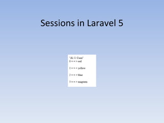 22.sessions in laravel | PPT