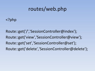 22.sessions in laravel | PPT