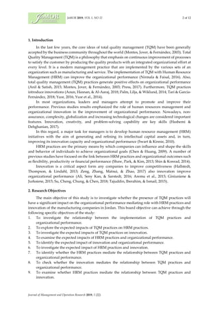 22. tqm practices and organizational performance in | PDF | Human ...