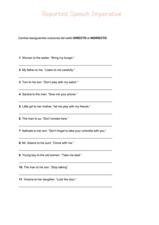 Reported speech | PDF