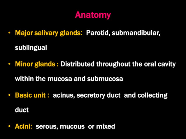 Diseases of salivary glands | PPT | Ear, Nose and Throat Conditions | Diseases and Conditions