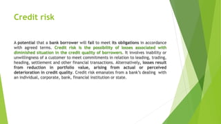 risk management in banks | PPTX