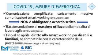 Rischi ed opportunità dello Smartworking | PPT