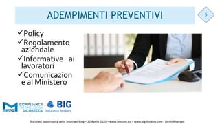 Rischi ed opportunità dello Smartworking | PPT