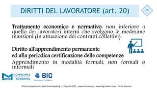 Rischi ed opportunità dello Smartworking | PPT