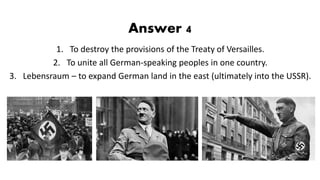 REVISION IGCSE CAMBRIDGE HISTORY: ADOLF HITLER | PPTX