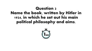 REVISION IGCSE CAMBRIDGE HISTORY: ADOLF HITLER | PPTX